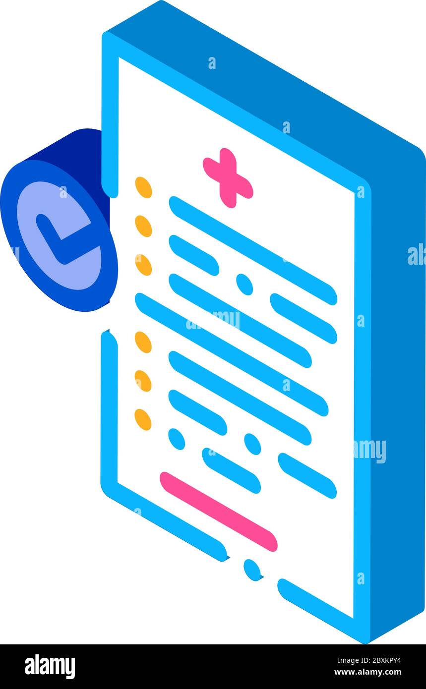 medical report isometric icon vector illustration Stock Vector Image ...