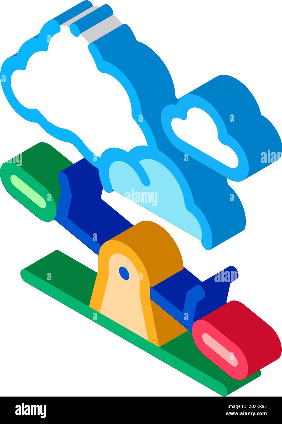 ground slide swing isometric icon vector illustration Stock Vector ...