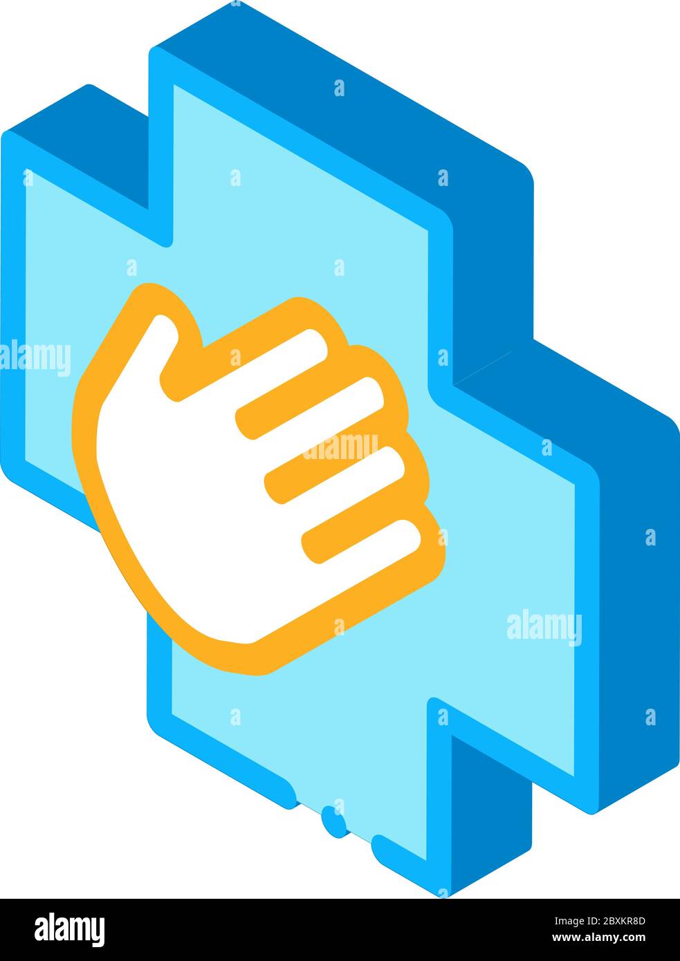 medical helping hand isometric icon vector illustration Stock Vector ...