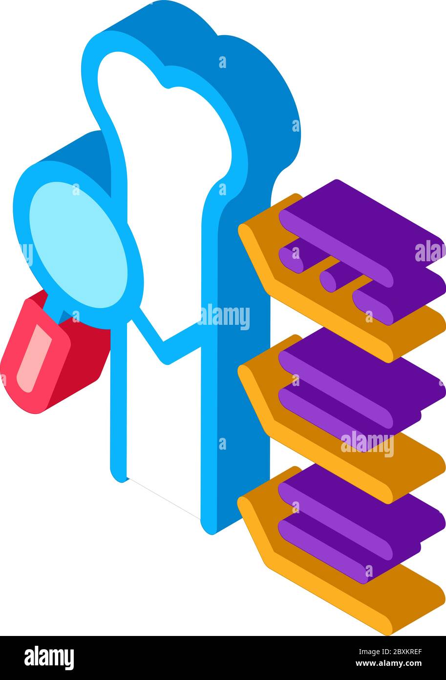 study bone joint isometric icon vector illustration Stock Vector Image ...