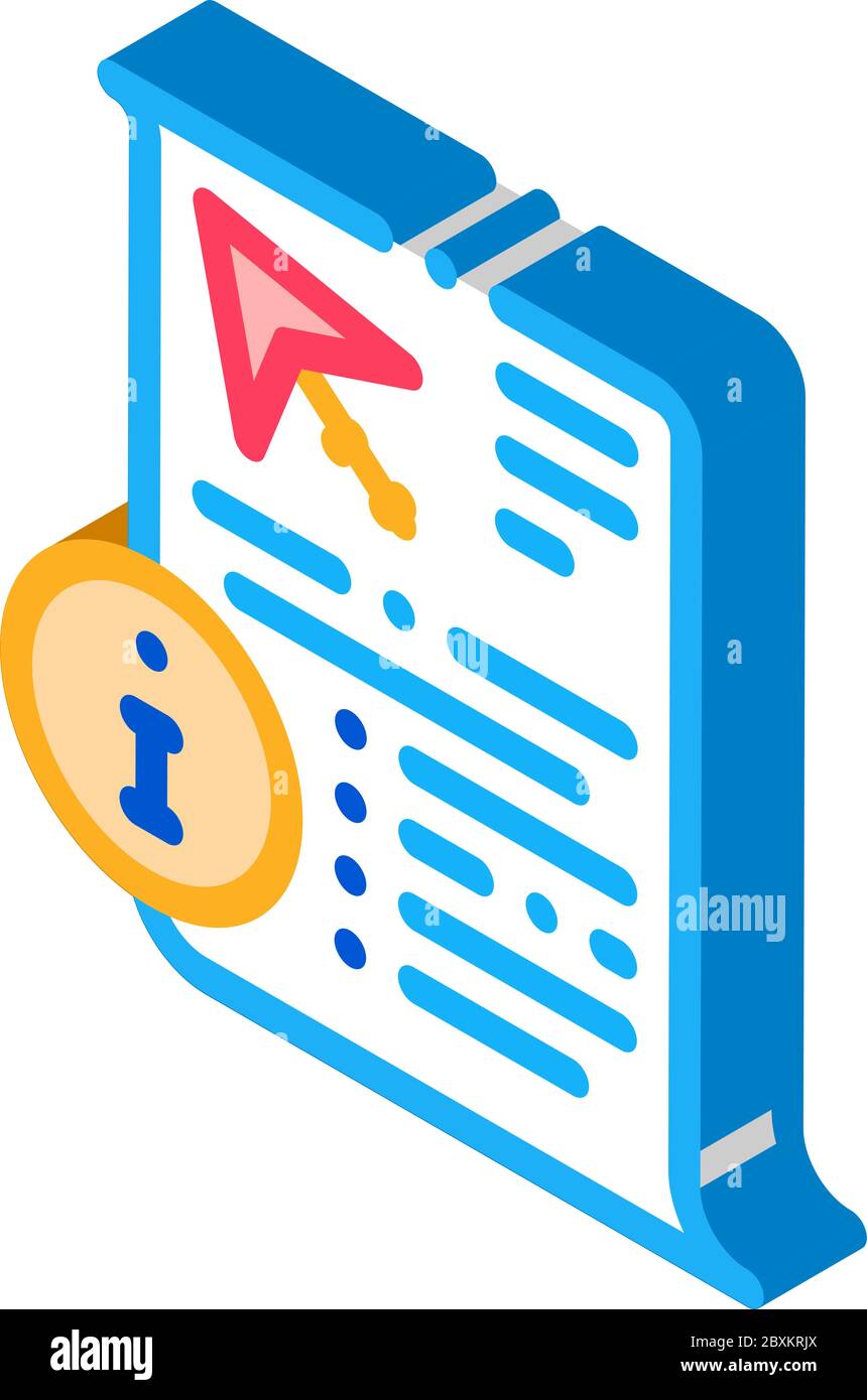 information sheet about kite isometric icon vector illustration Stock ...
