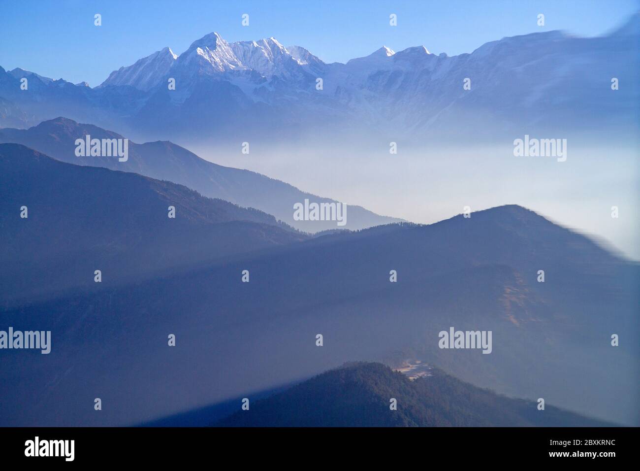 Early morning in the Himalayas outside of Kathmandu Stock Photo - Alamy