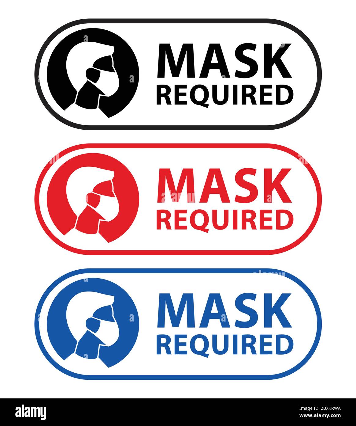 mask required sign vector label, face covering sign Stock Vector Image ...