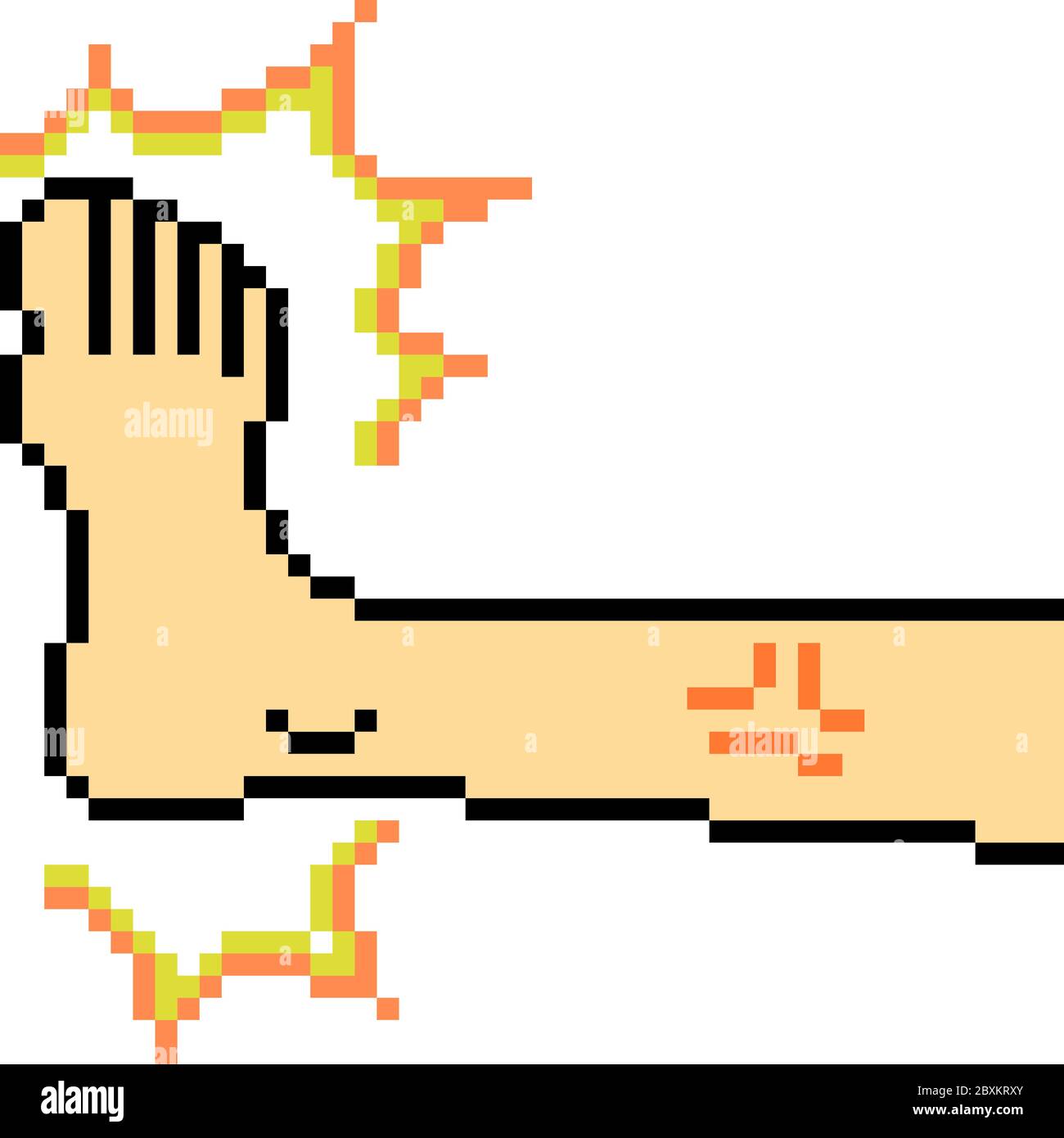 vector pixel art kick isolated Stock Vector Image & Art - Alamy