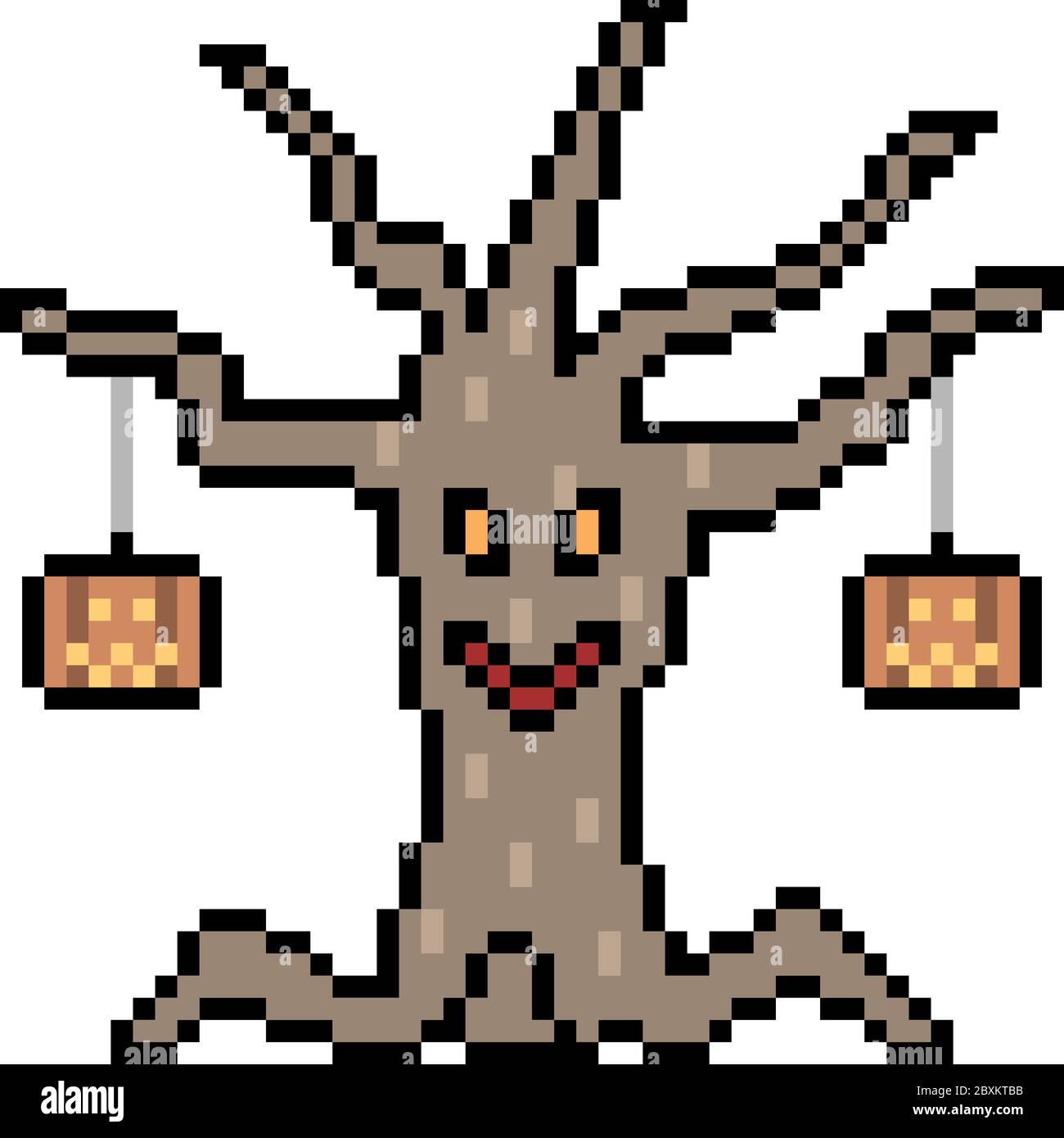 Scary tree face monster Stock Vector Images - Alamy