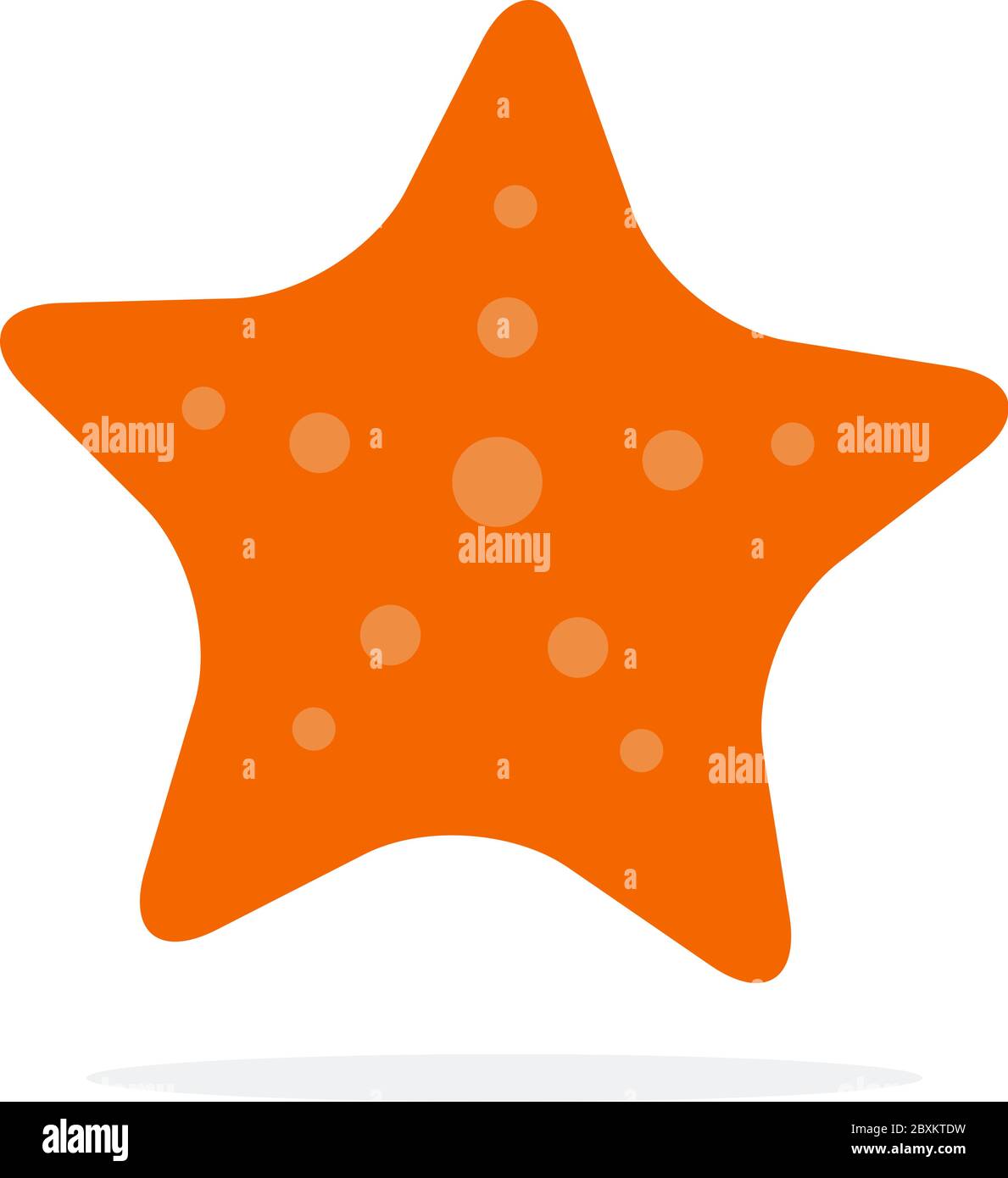 Starfish in orange color vector flat isolated Stock Vector Image & Art ...