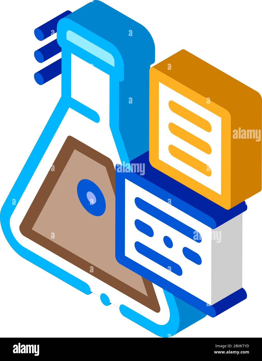 in vitro gas study isometric icon vector illustration Stock Vector ...