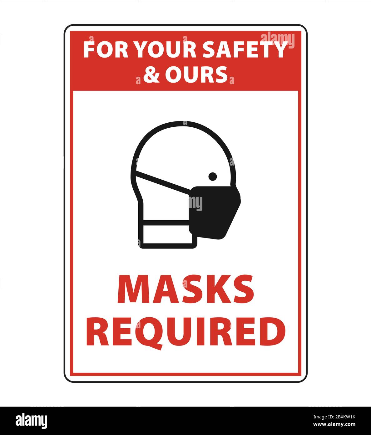 for your safety mask required sign vector sign Stock Vector Image & Art ...