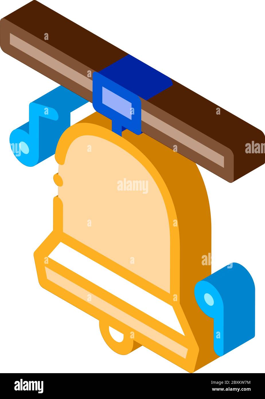 church bells isometric icon vector illustration Stock Vector Image ...