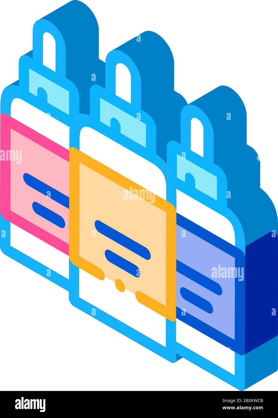 paint cans isometric icon vector illustration Stock Vector Image & Art ...