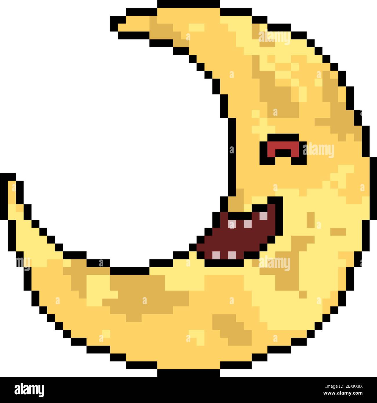 Moon cartoon pixel art hi-res stock photography and images - Alamy