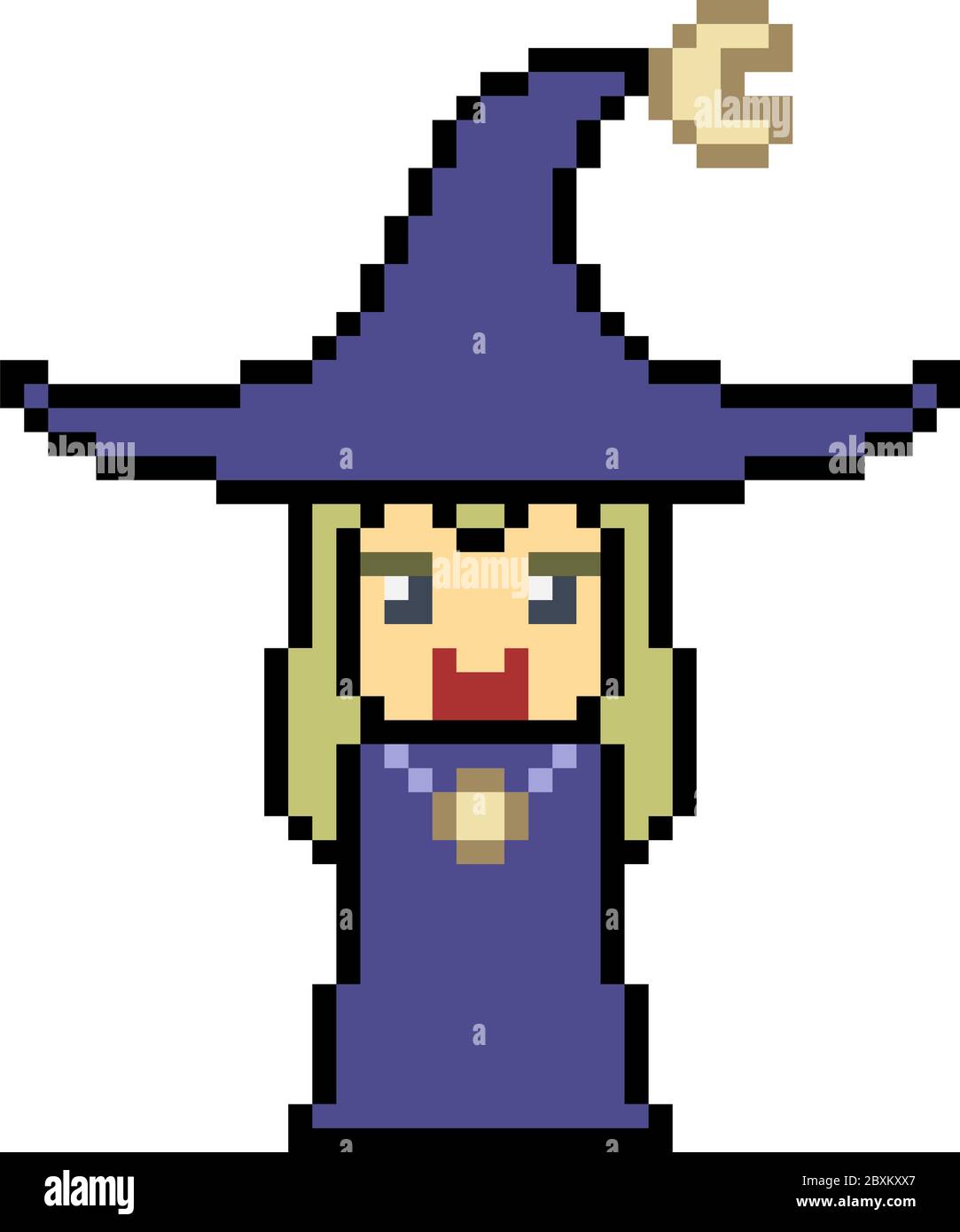 Hat witch pixel Stock Vector Images - Alamy