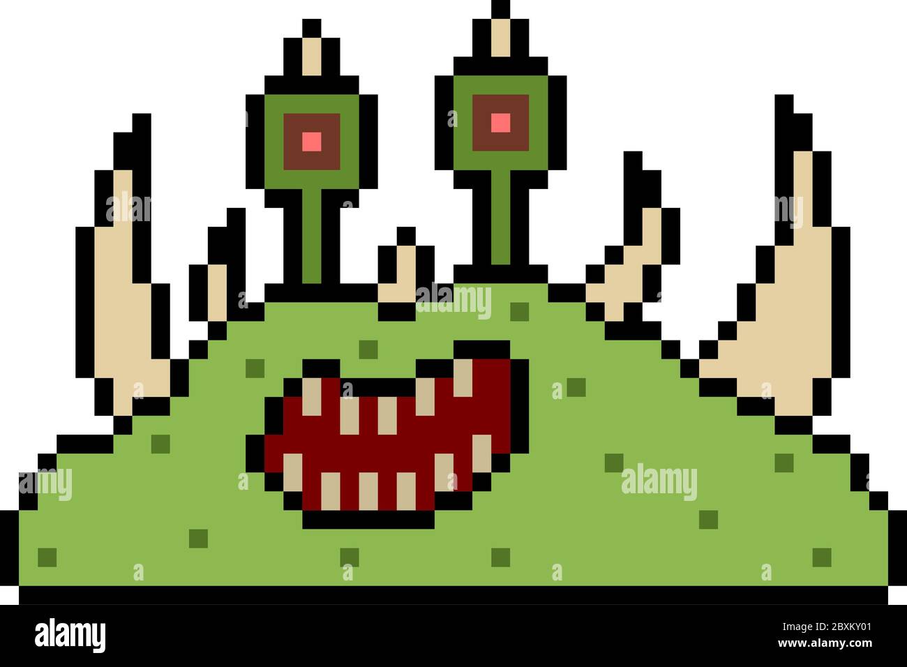 Pixel alien Cut Out Stock Images & Pictures - Alamy