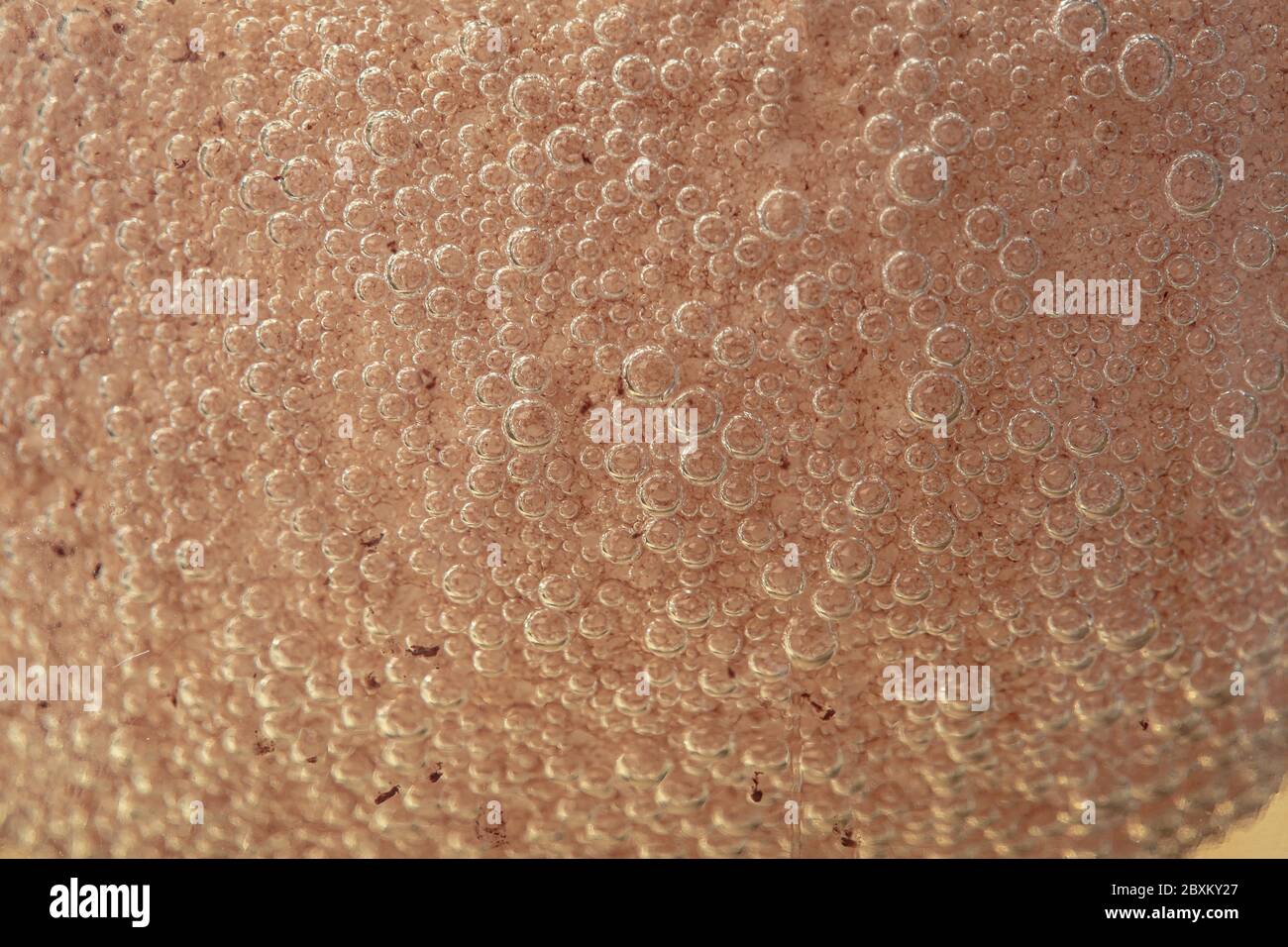 Tiny bubbles on a liquid background Stock Photo - Alamy