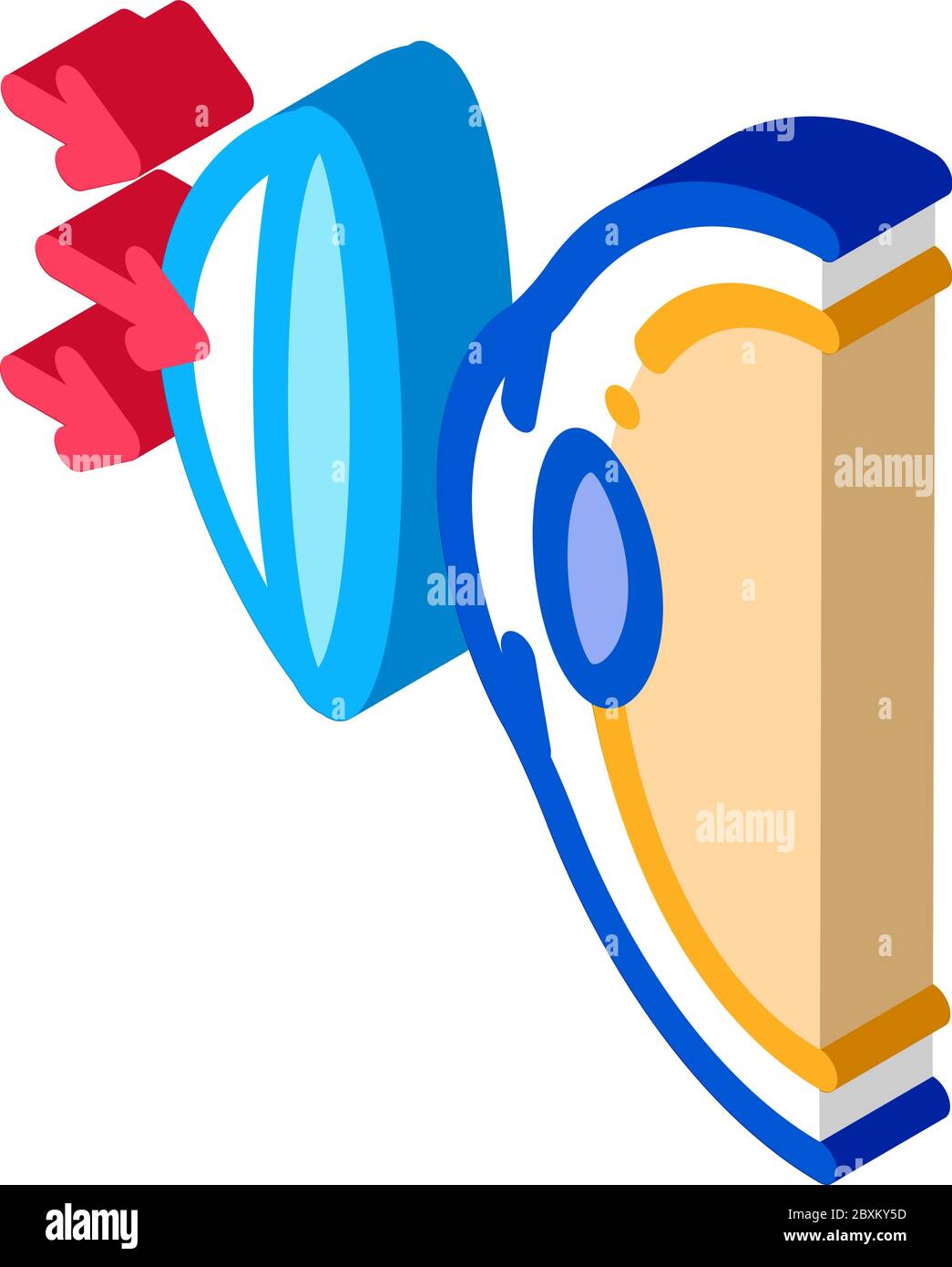 wear lenses on eyes isometric icon vector illustration Stock Vector ...