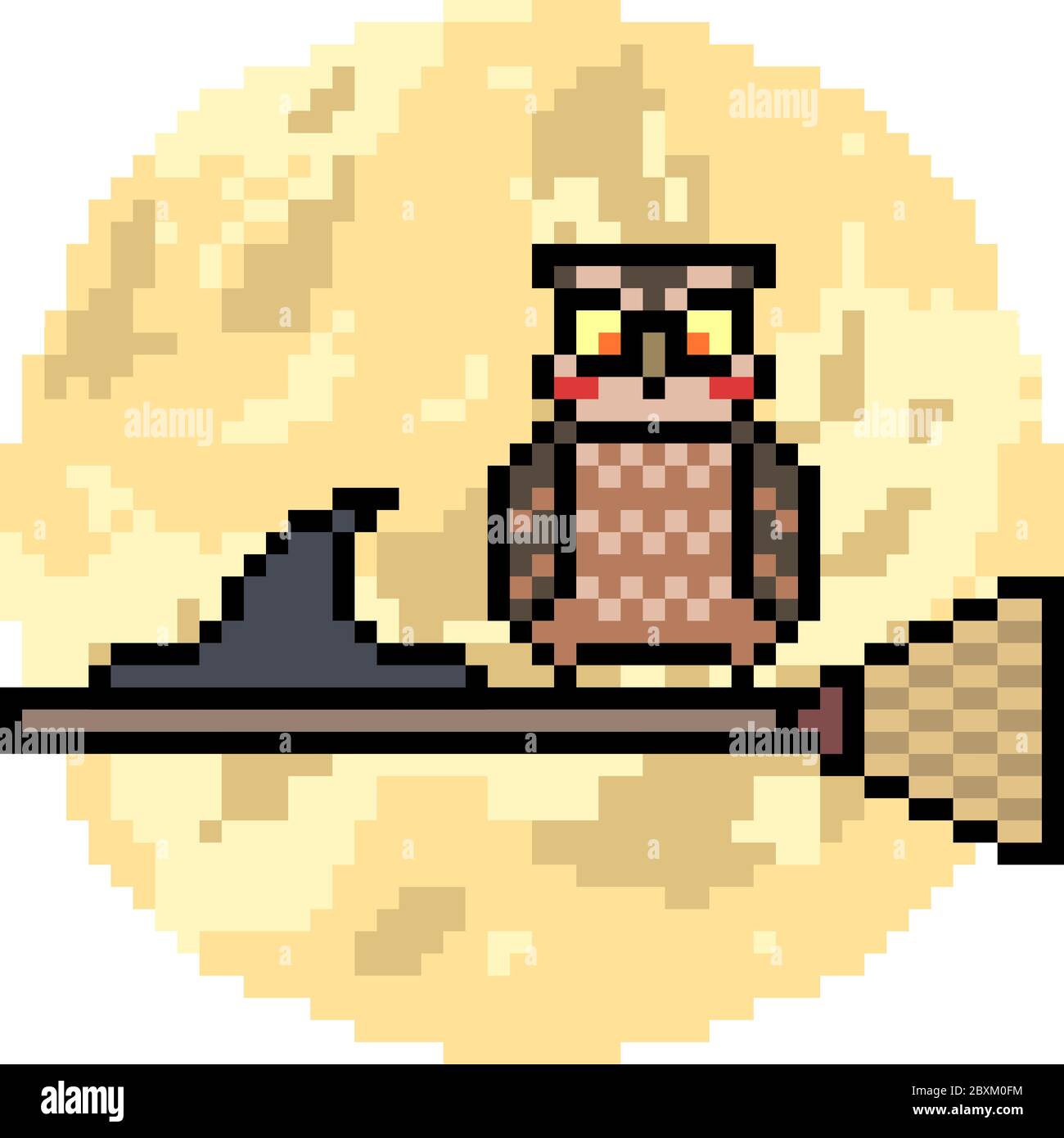 Pixel art owl hi-res stock photography and images - Alamy