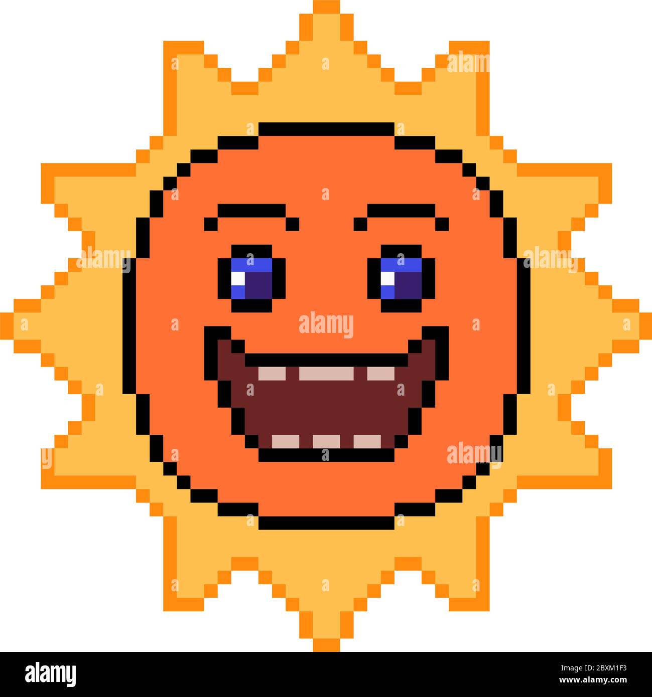 Sun cartoon pixel art Stock Vector Images - Alamy