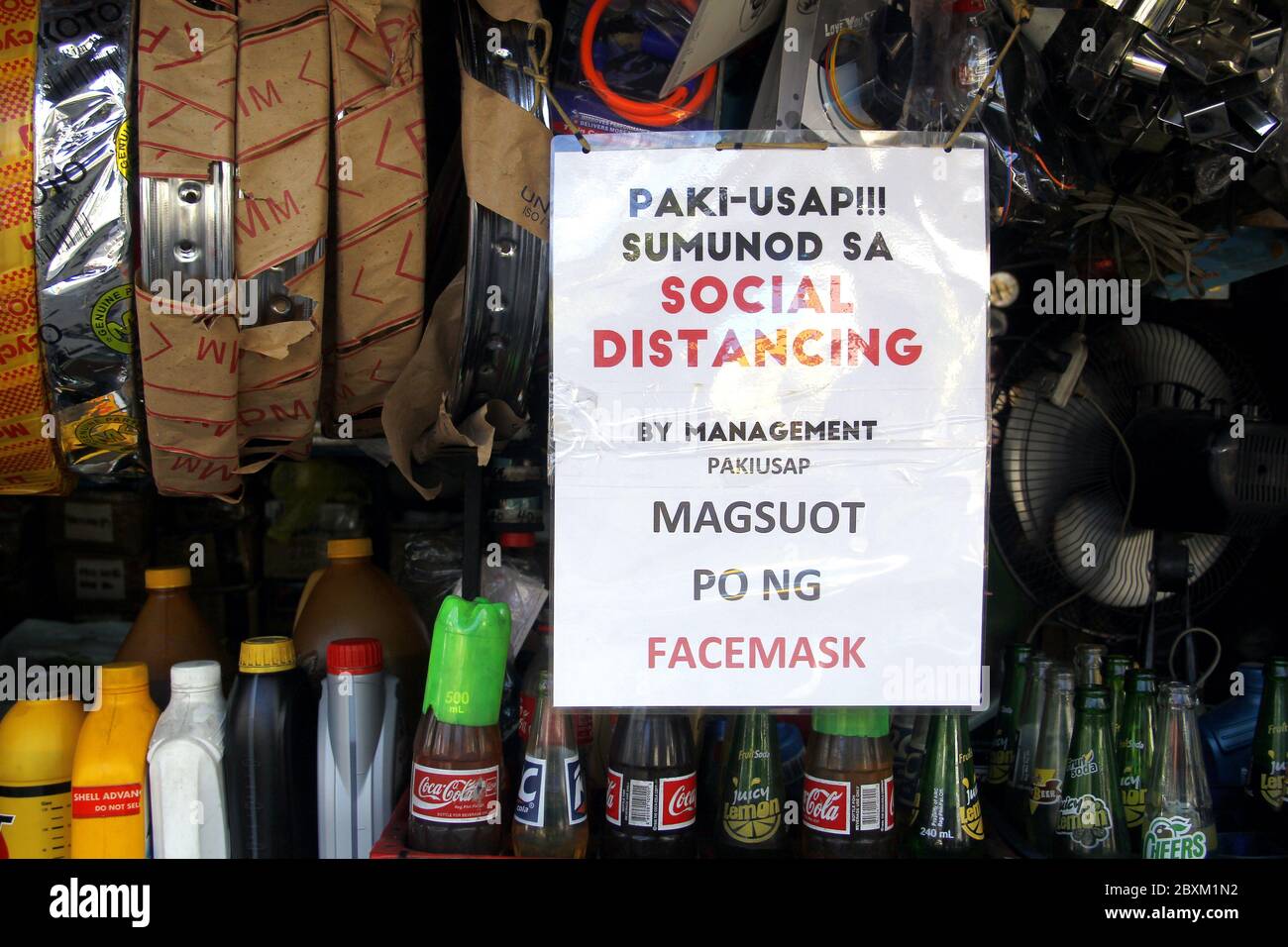 Antipolo City, Philippines - June 1, 2020: Signage for social ...