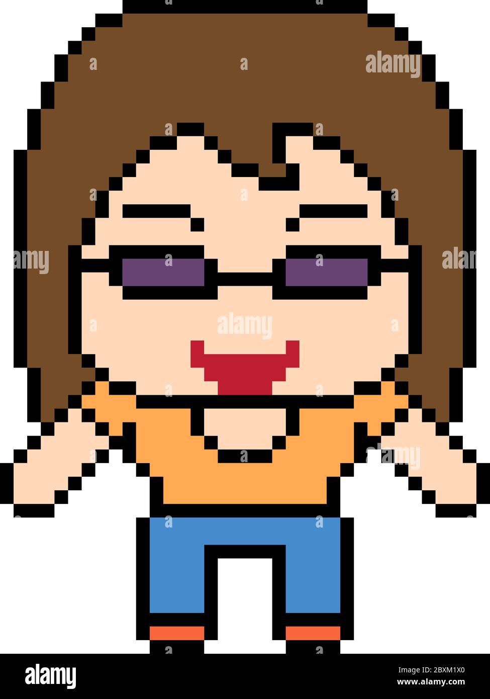 Vector Pixel Art Woman Isolated Stock Vector Image And Art Alamy