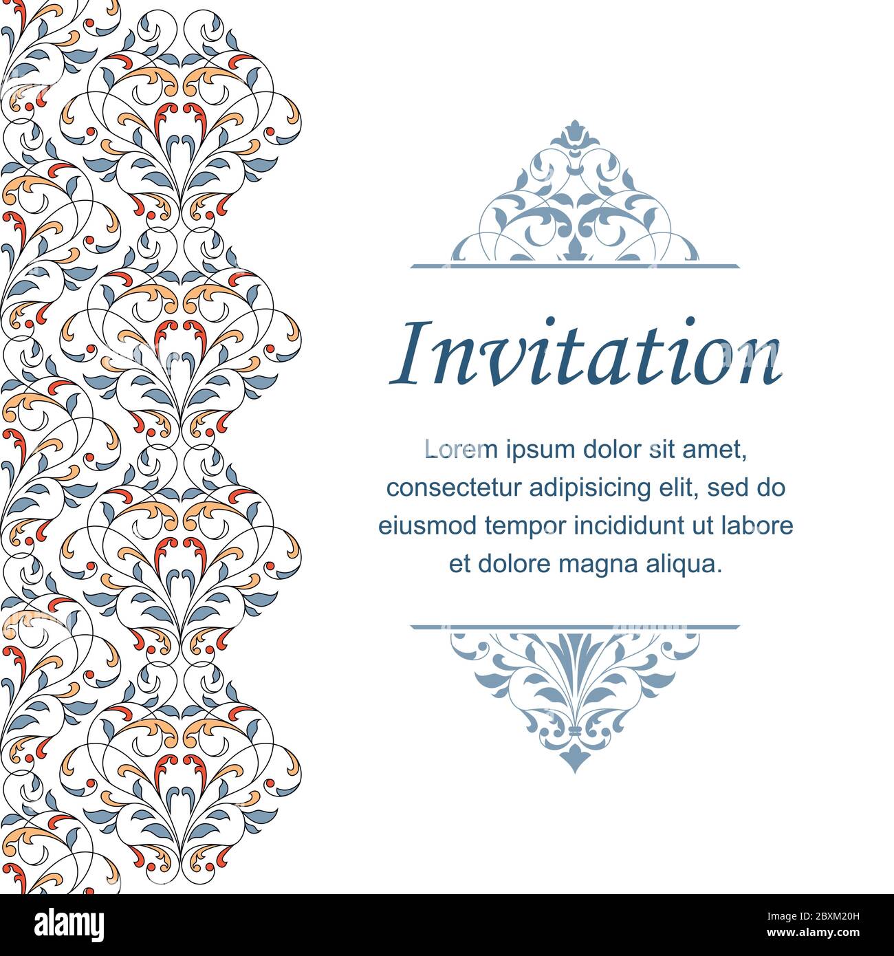 Floral pattern for invitation or greeting card Stock Vector Image & Art ...