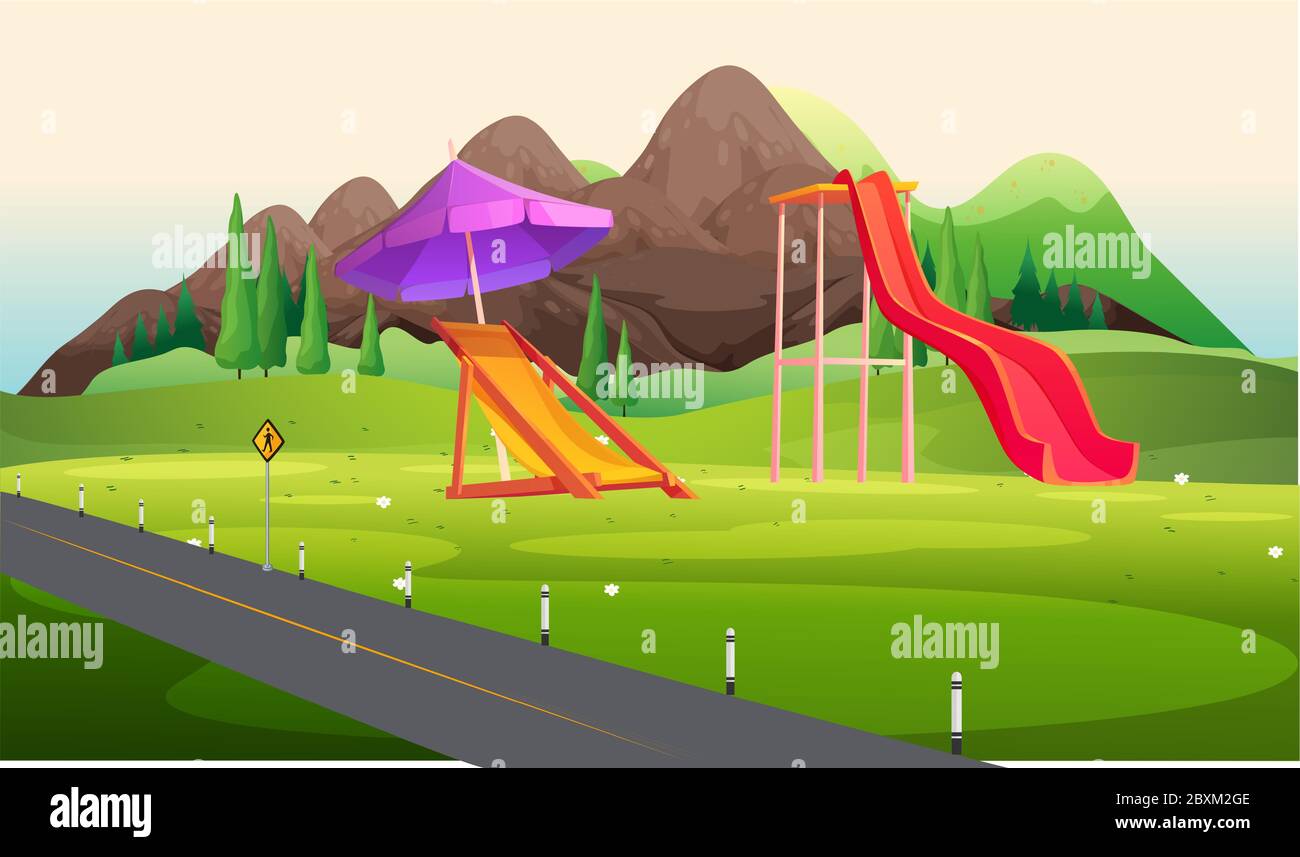 Empty sunny street Stock Vector Images - Alamy