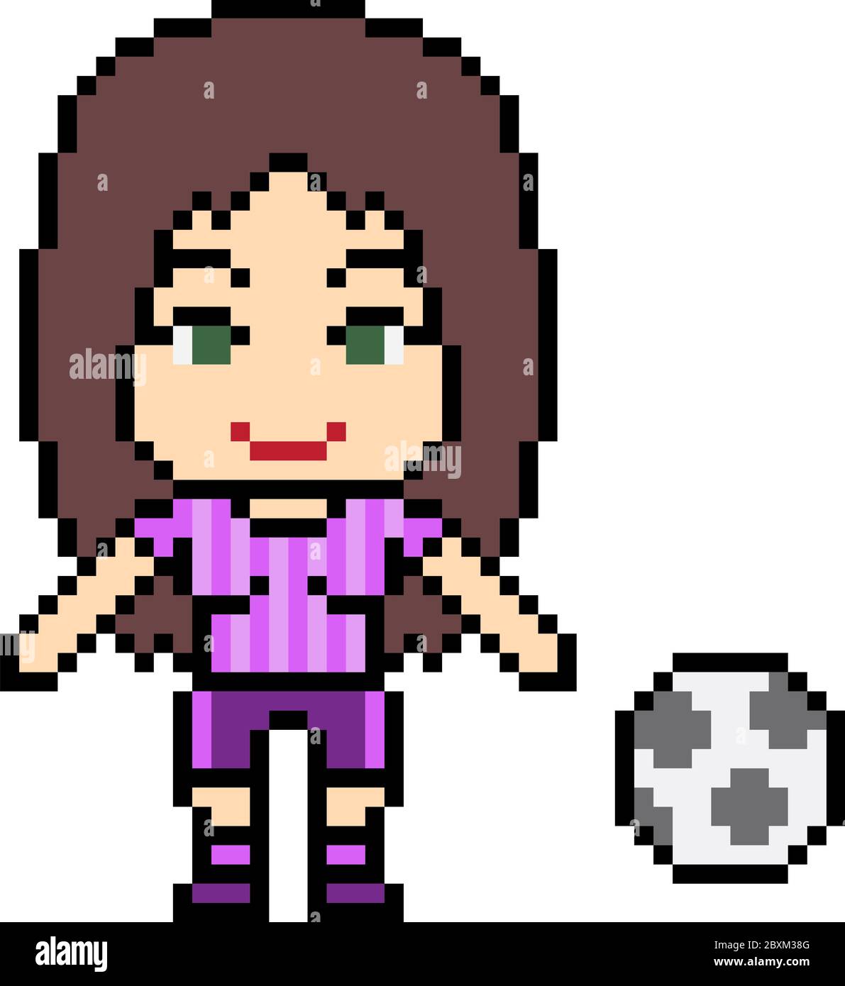 Pixel art woman athlete hi-res stock photography and images - Alamy