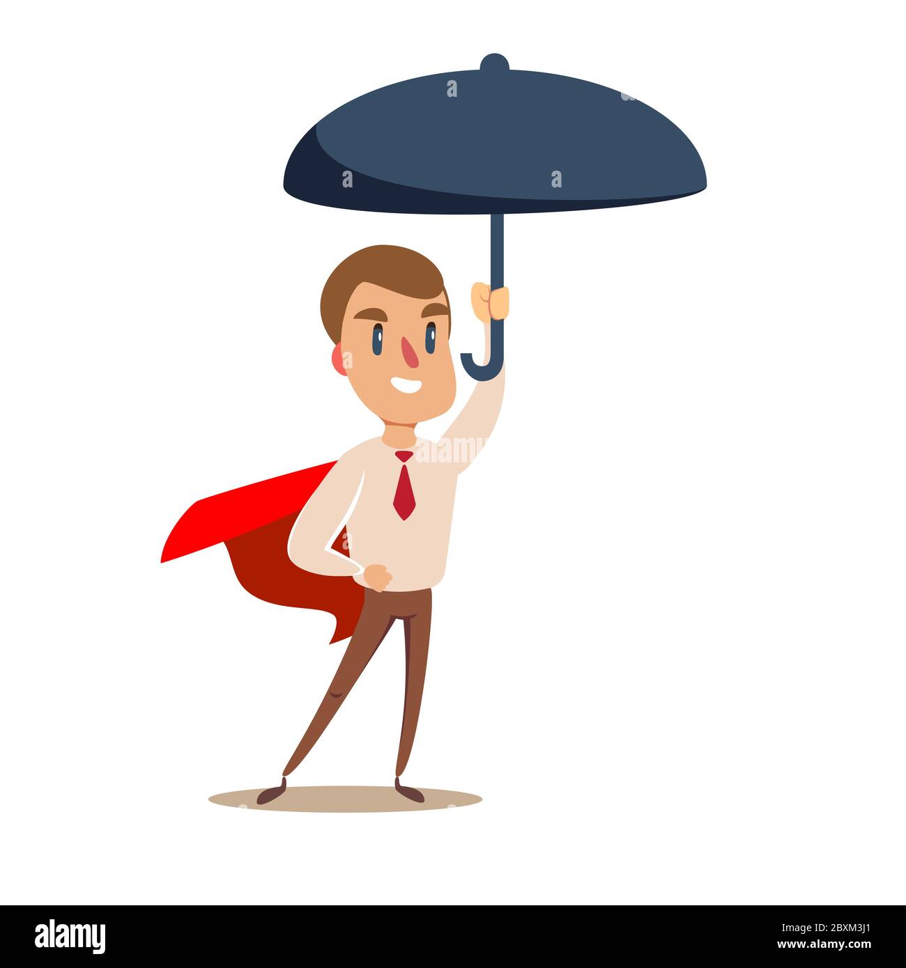 Superhero holding umbrella for protect Stock Vector Image & Art - Alamy
