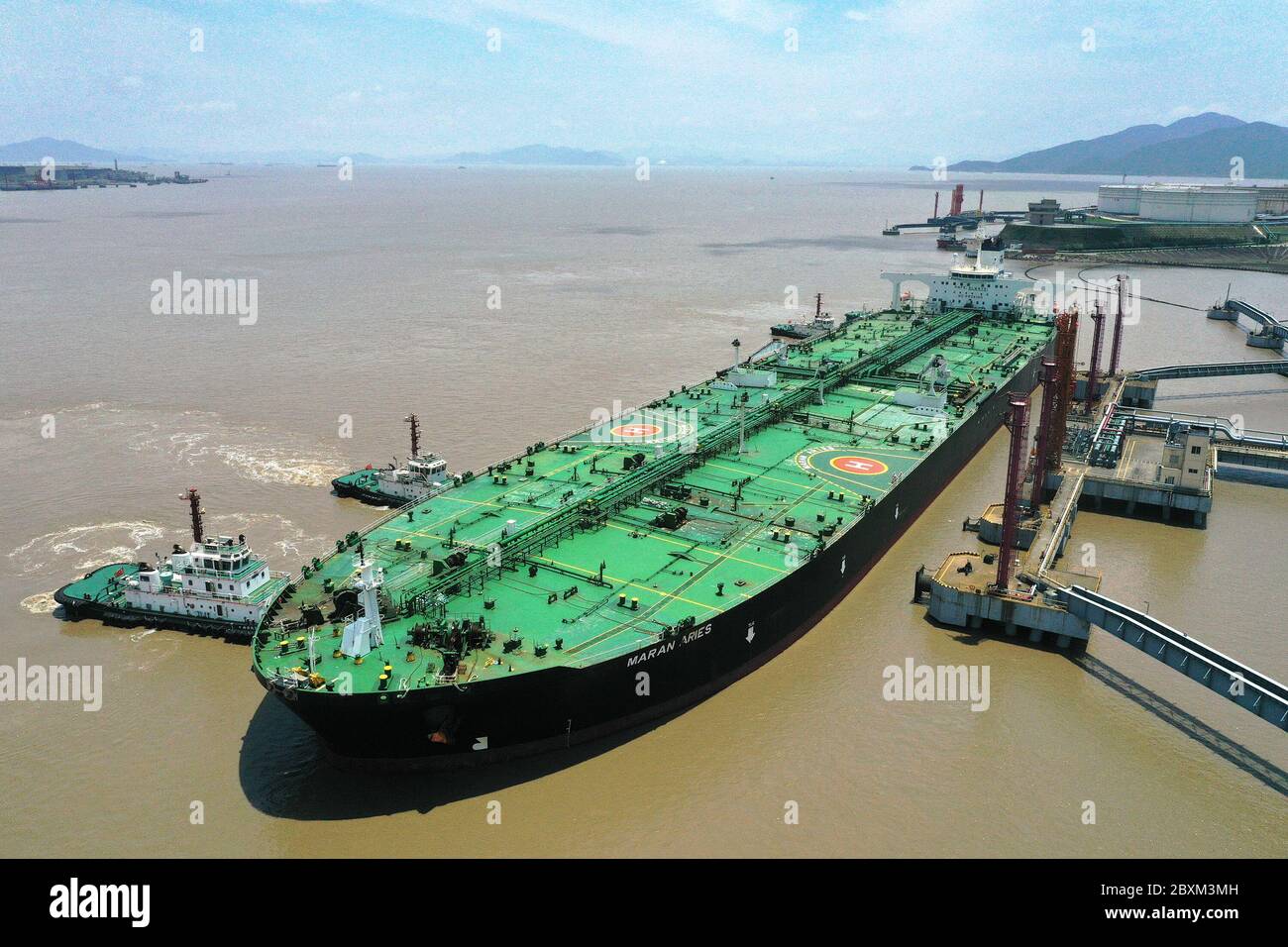 Zhoushan, China. 07th June, 2020. A VLCC£¨very large crude carrier ...