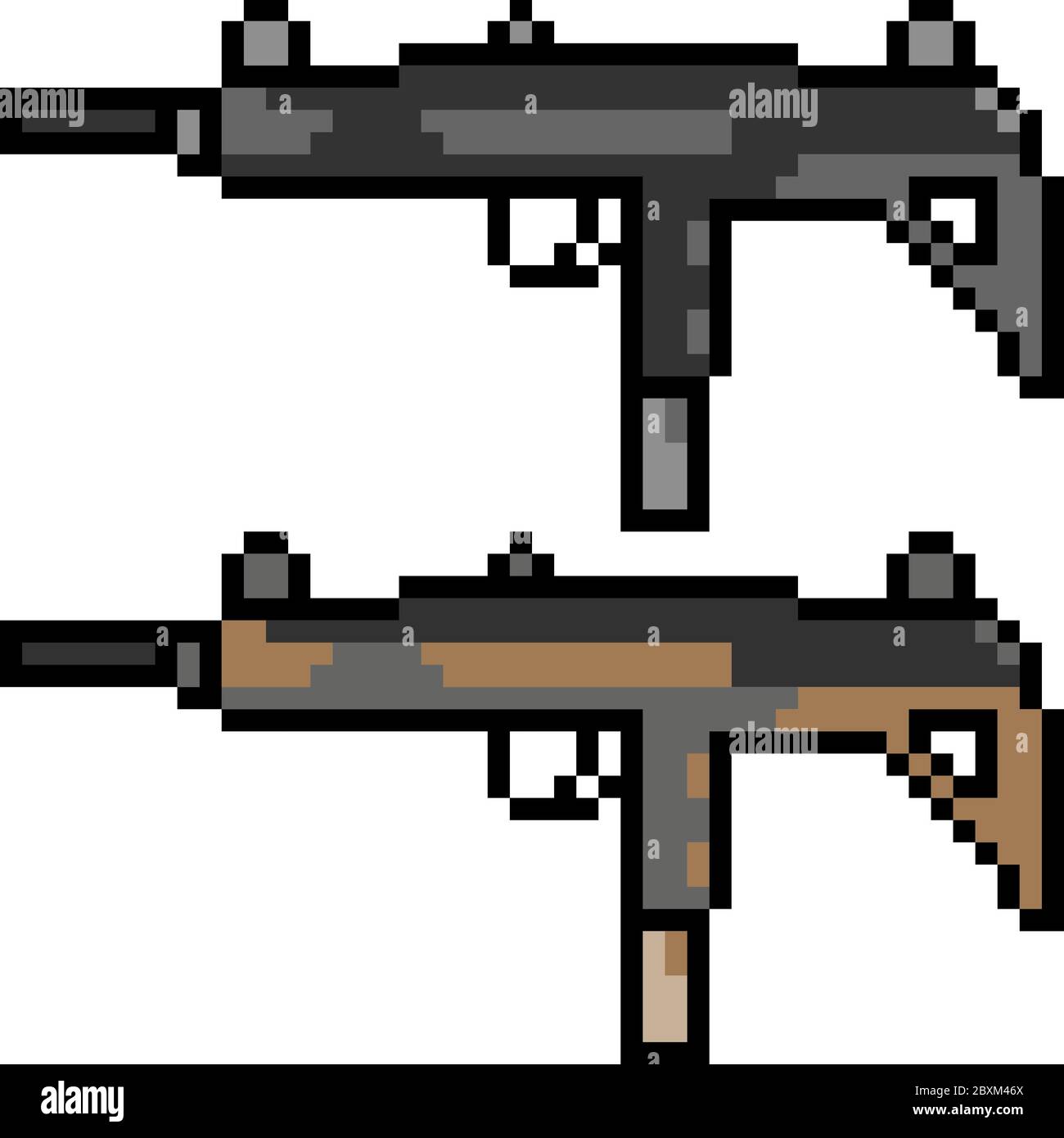 Submachine gun vector vectors hi-res stock photography and images - Alamy