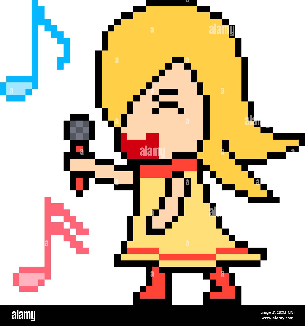 Female singer yellow Stock Vector Images - Alamy