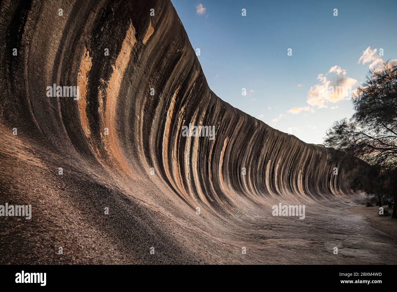 Wave Rock, a 15 metre high natural rock formation that is shaped like a ...