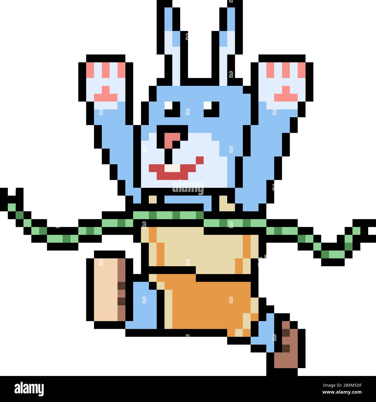 vector pixel art rabbit run isolated Stock Vector Image & Art - Alamy