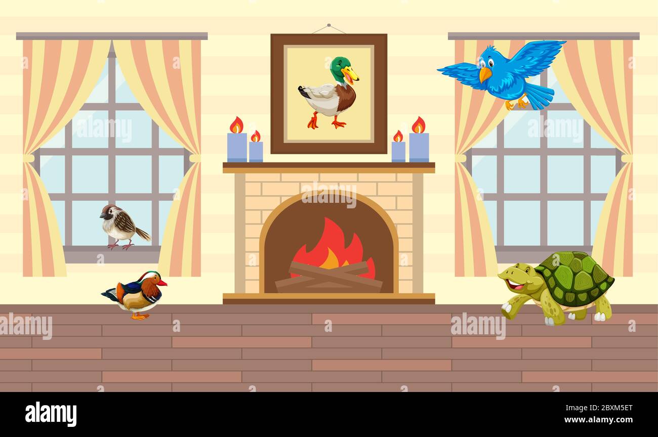 Dog living room Stock Vector Images - Alamy