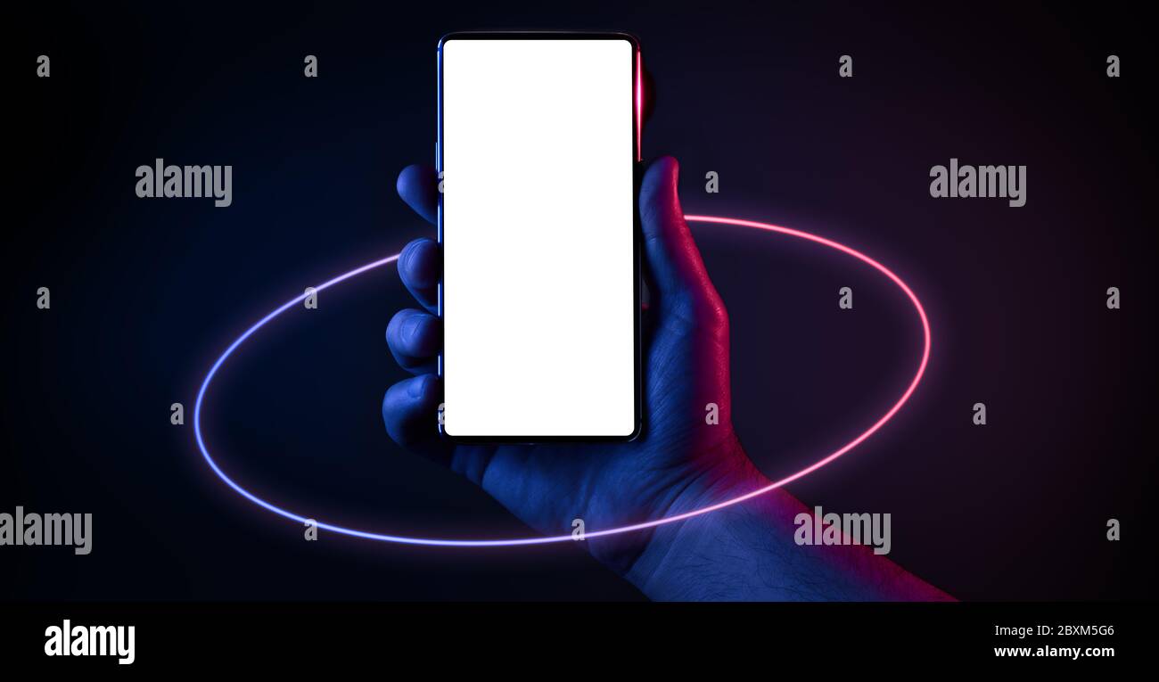 Silhouette hand holding phone hi-res stock photography and images - Alamy
