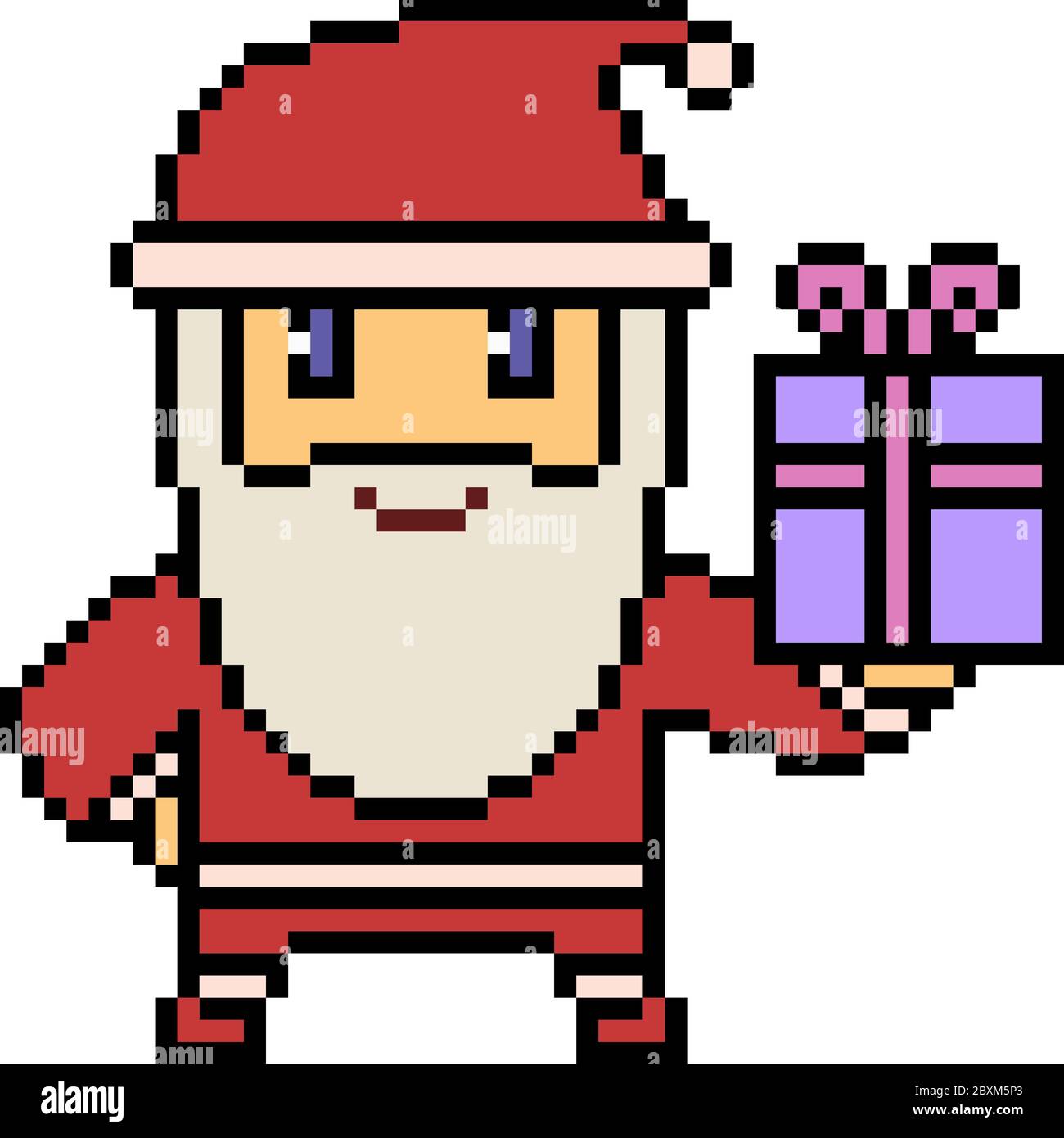 Santa Claus Christmas Pixel Art High Resolution Stock Photography and ...