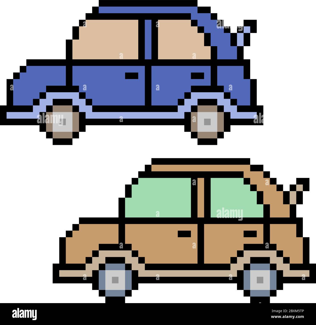 Pixel car Stock Vector Images - Alamy