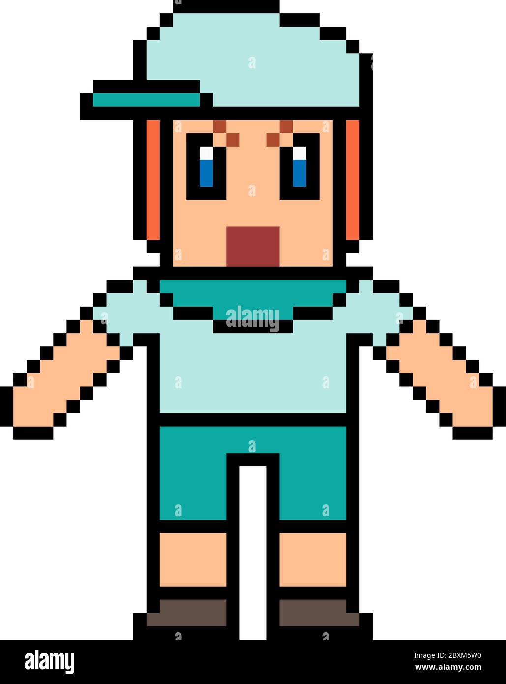 Boy cartoon cap icon hi-res stock photography and images - Alamy