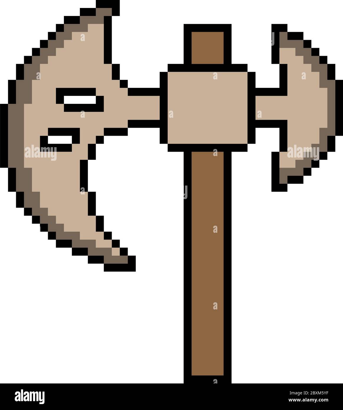vector pixel art weapon axe isolated Stock Vector Image & Art - Alamy