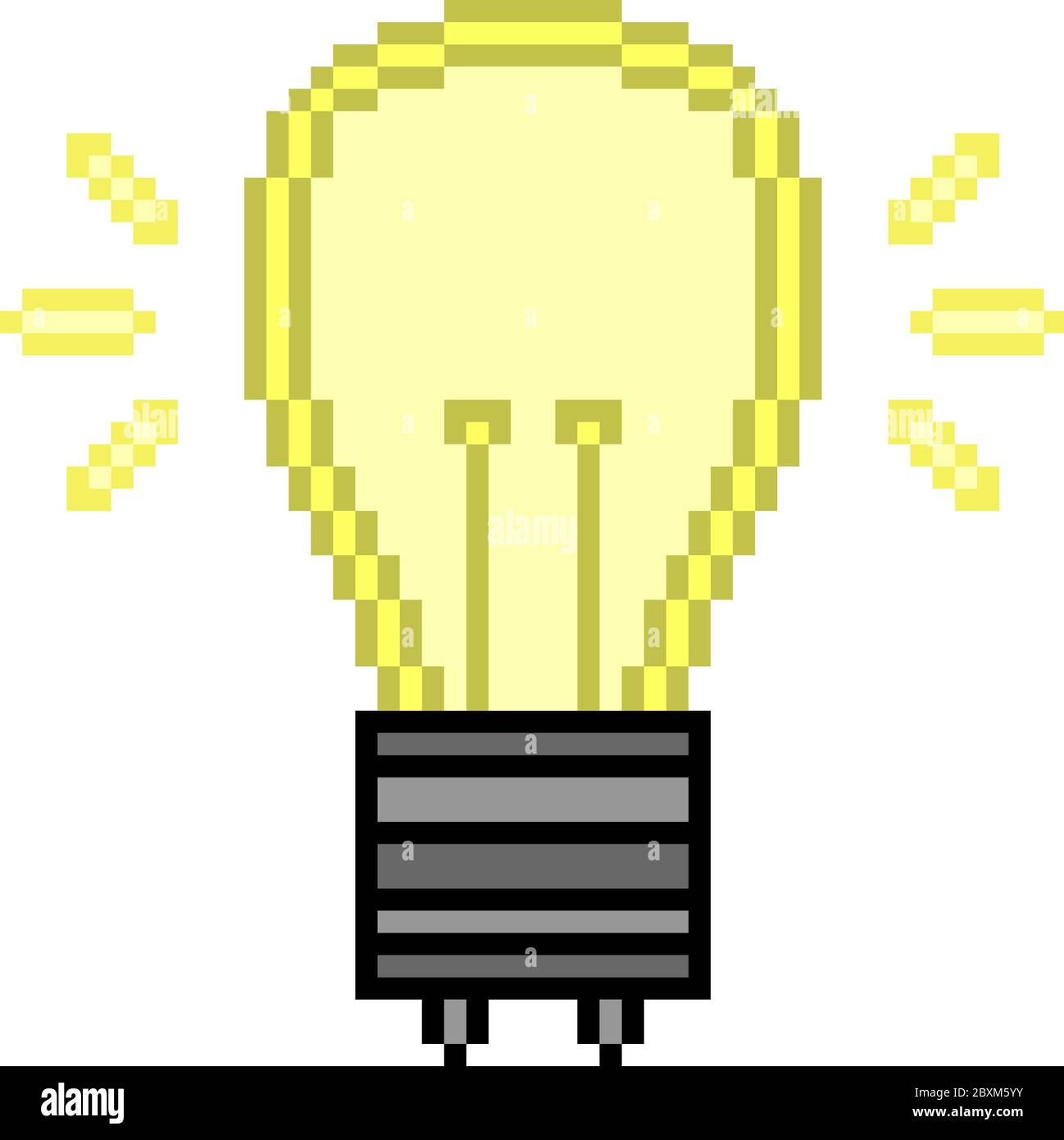 Pixel bulb Stock Vector Images - Alamy