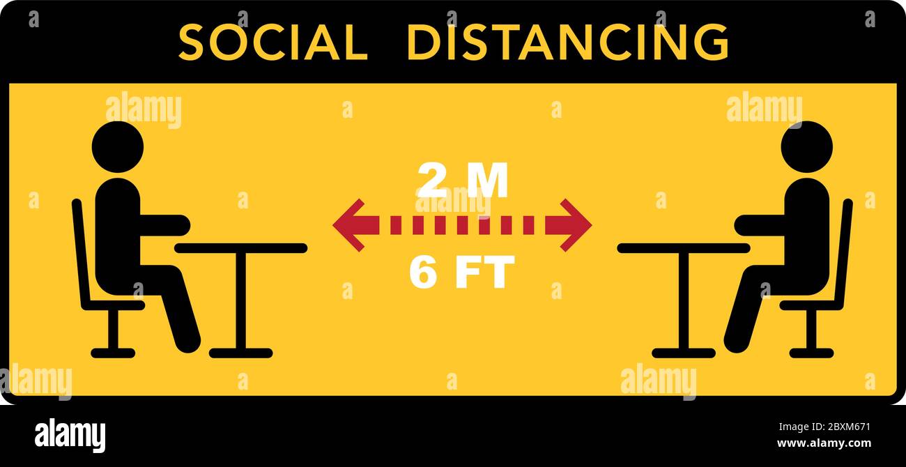 Keep a social distance in restaurants and cafes. Visitors ' tables are ...