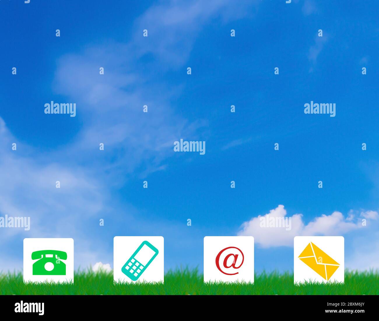Contact us icon blue hi-res stock photography and images - Alamy