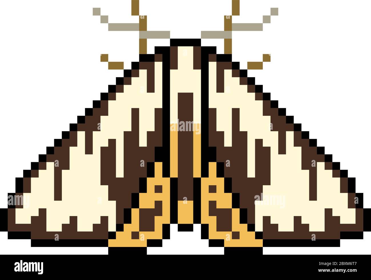 vector pixel art insect moth isolated Stock Vector Image & Art - Alamy
