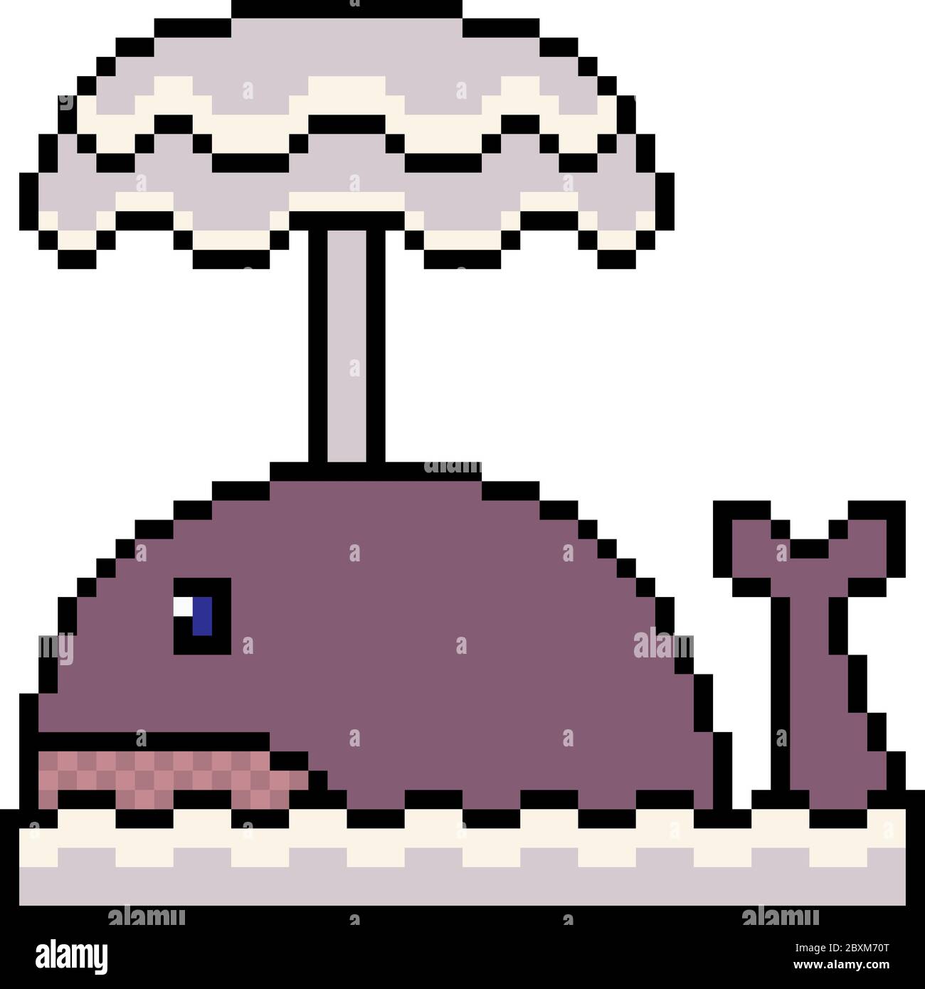 Whale pixel vector vectors hi-res stock photography and images - Alamy