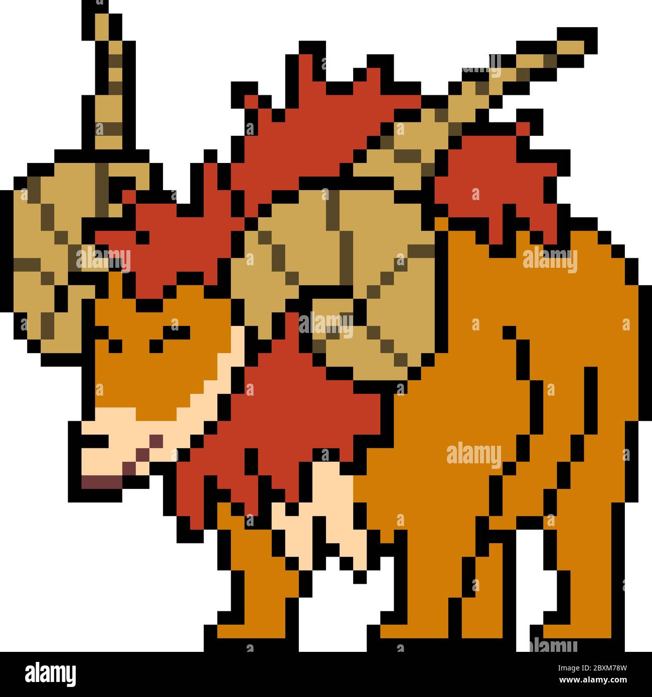 Entei Pixel Art Grid