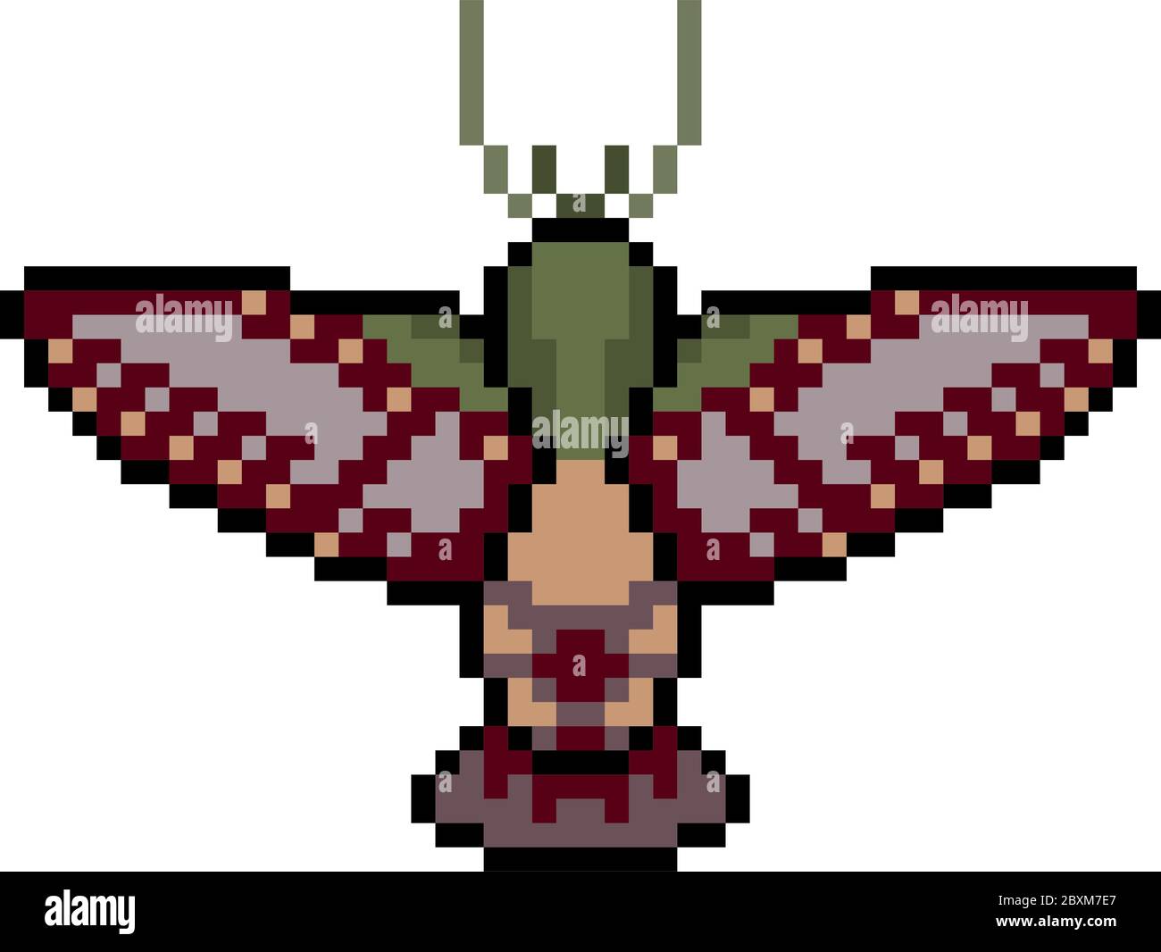 vector pixel art insect moth isolated Stock Vector Image & Art - Alamy