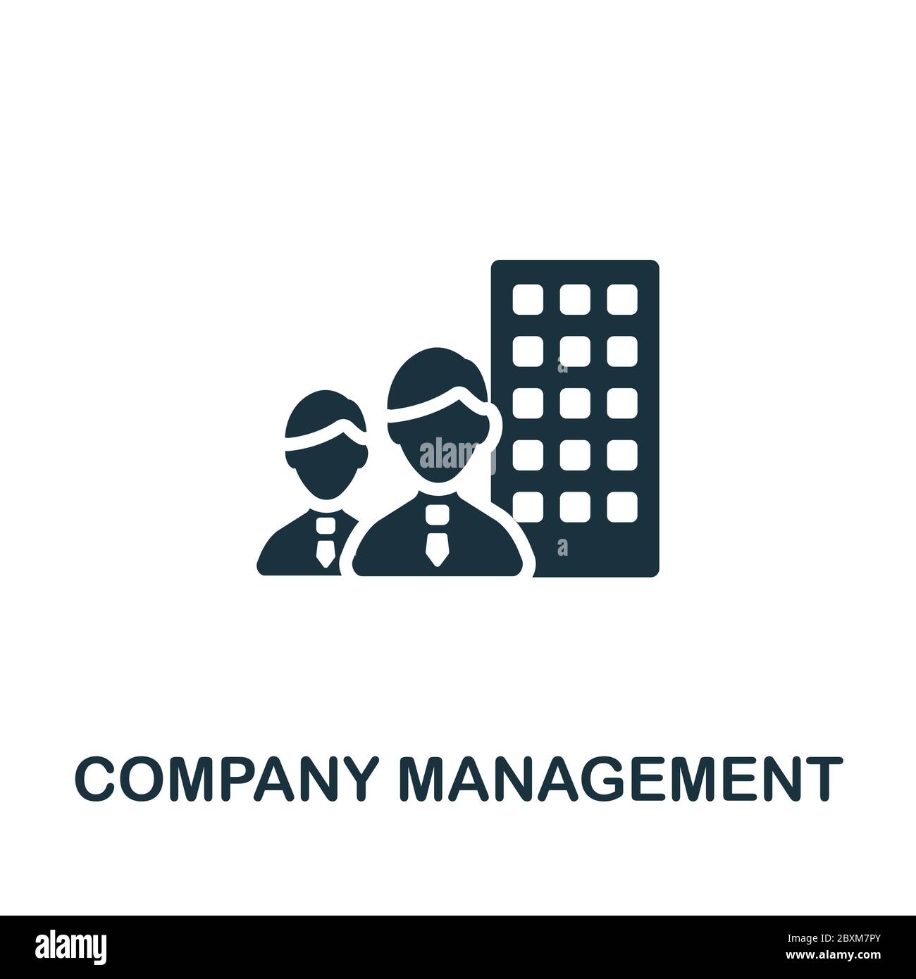 Company Management icon. Monochrome simple Company Management icon for ...