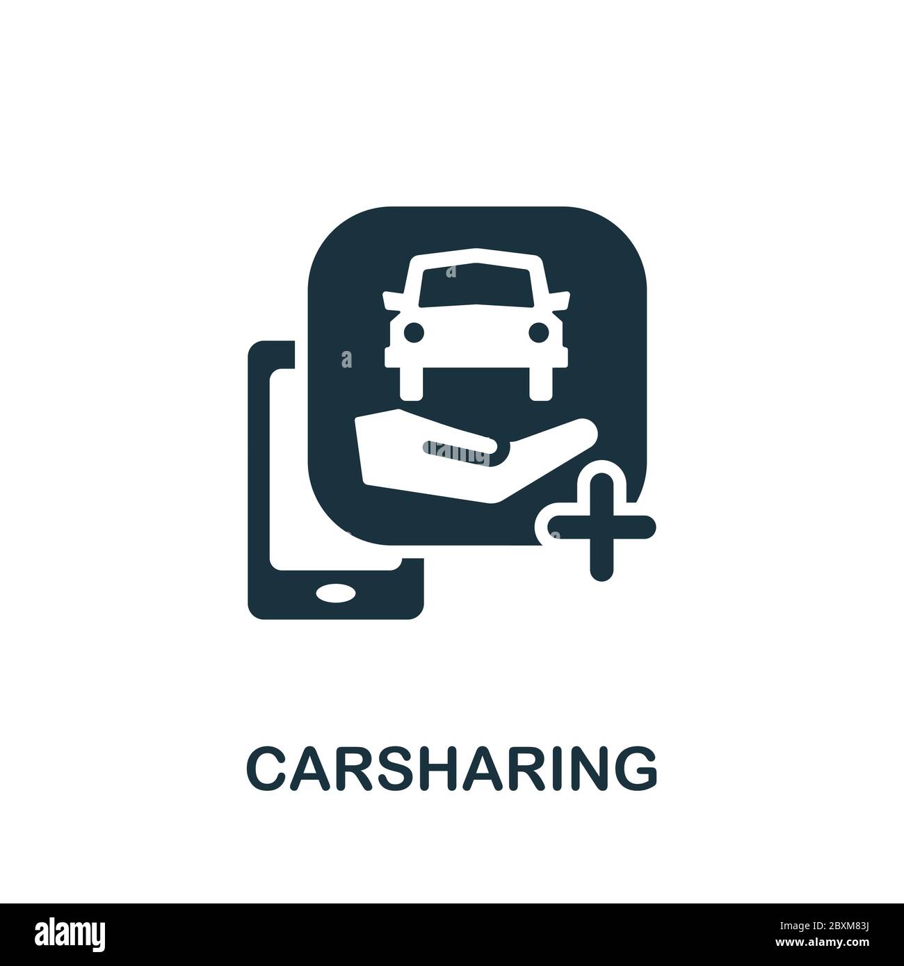 Carsharing icon. Simple illustration from carsharing collection ...