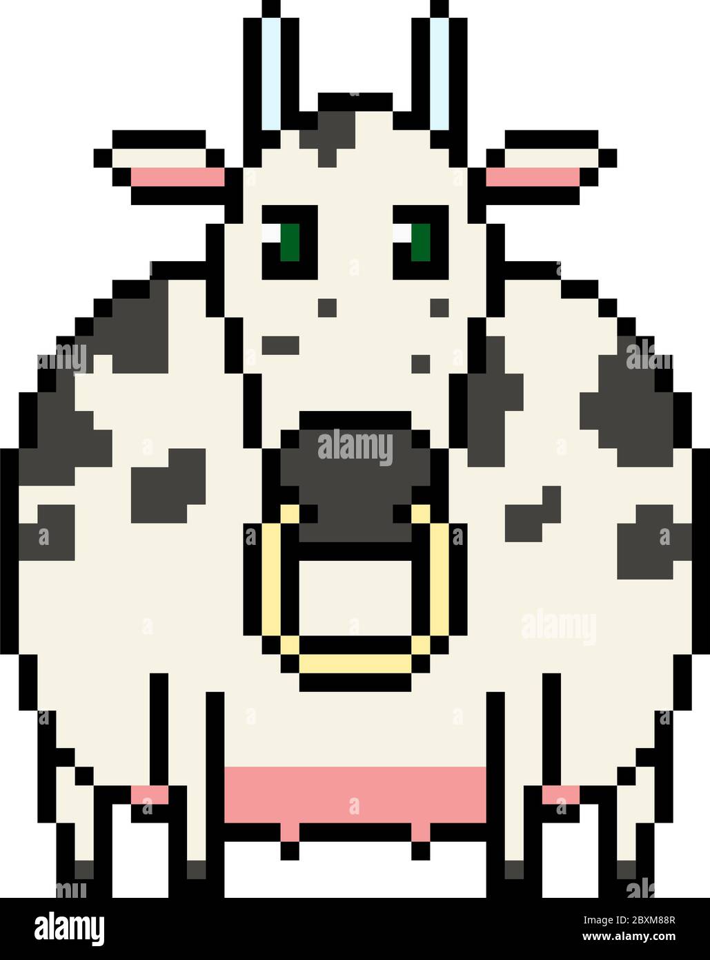 vector pixel art cow isolated Stock Vector Image & Art - Alamy
