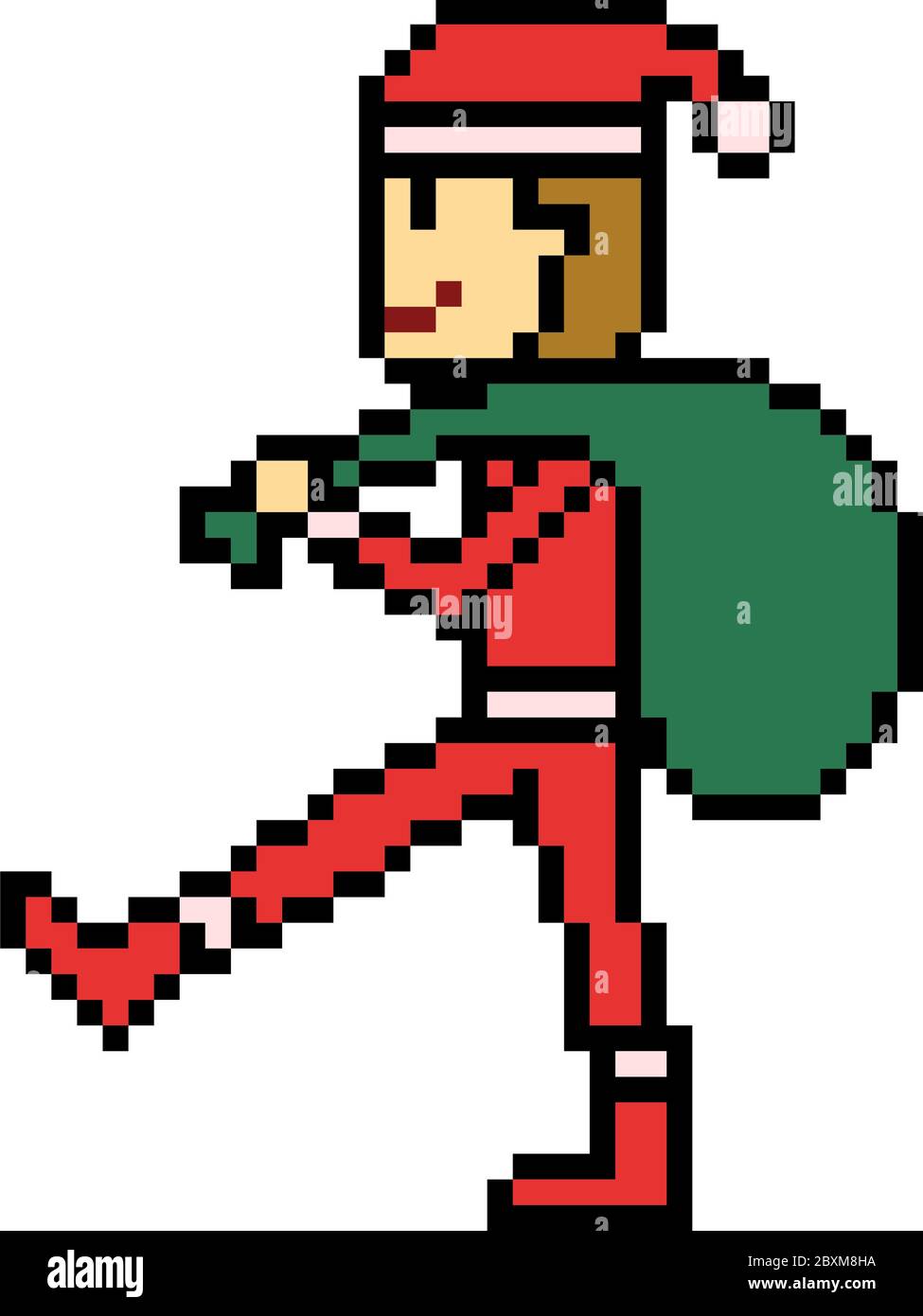 Santa Claus Christmas Pixel Art High Resolution Stock Photography and ...