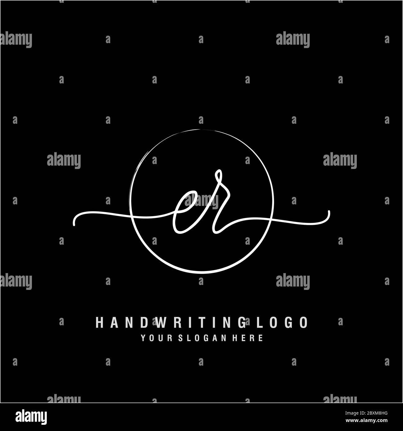 Initials er vector vectors hi-res stock photography and images - Alamy